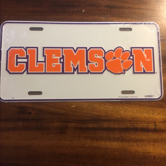 NFL | Other | Clemson License Plate Metal | Poshmark